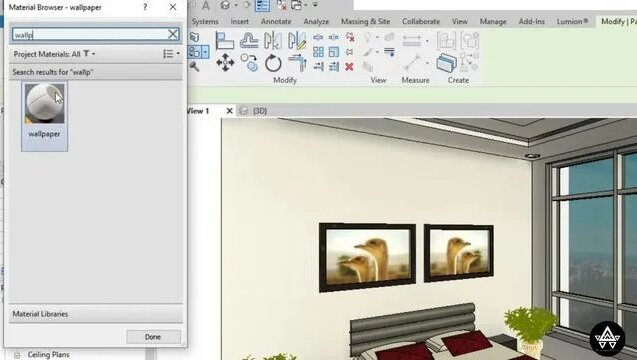 How to add wallpaper to a wall in Revit ; Bonus Adding Photographs to ...