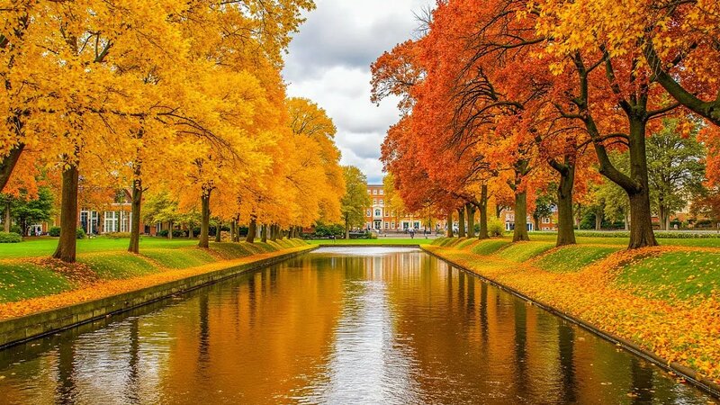 September Autumn Scenery with Relaxing Music Stress Relief Music ...