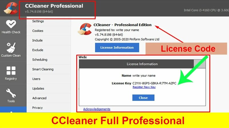 CCleaner Full Professional With License Code || Use Lifetime