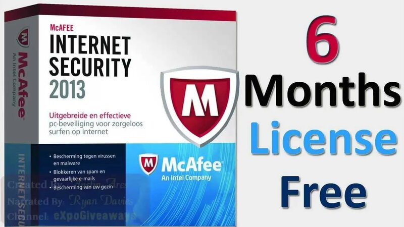 McAfee Internet Security 2013! 6 Months License Key(Free MCafee ...