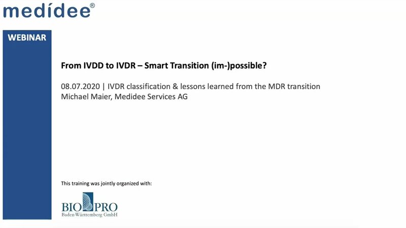 Part 1 | From IVDD to IVDR - Smart transition (im-) possible? | IVDR ...