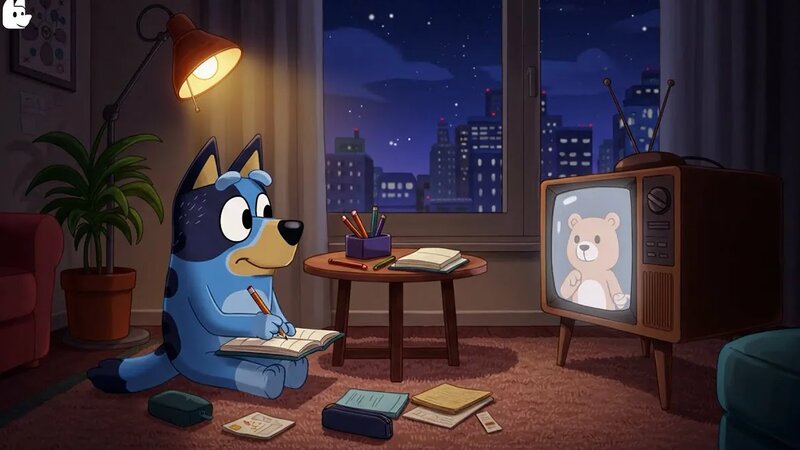 Bluey's Calm Study Corner Cozy Lofi Chill Chill Lofi Beats for Focus ...