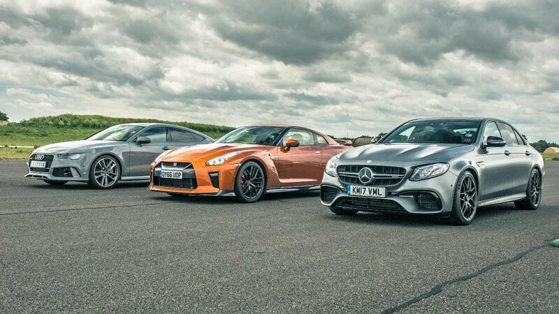 Nissan GT-R vs Audi RS7 vs Merc E63 AMG | Drag Races | Top Gear ...