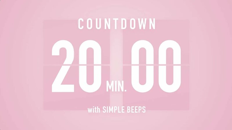 20 Minute Countdown Timer Flip Clock with Simple Beeps - Смотреть ...