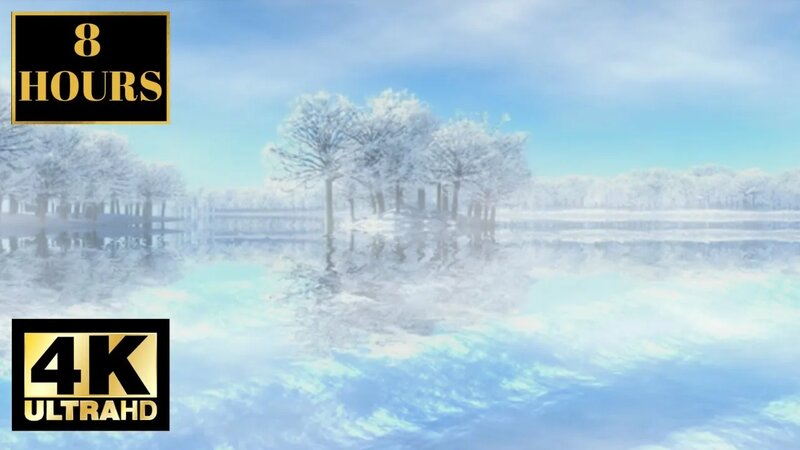 Winter Snow Storm Water Wallpaper Screensaver Background 4K 8 Hours ...