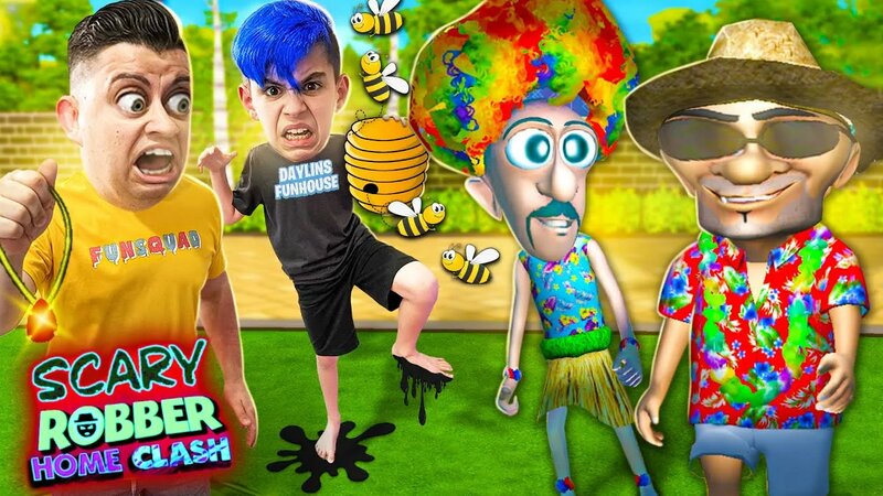 Scary Robber vs. Daylins Funhouse! We are the Robbers now (Scary Robber ...