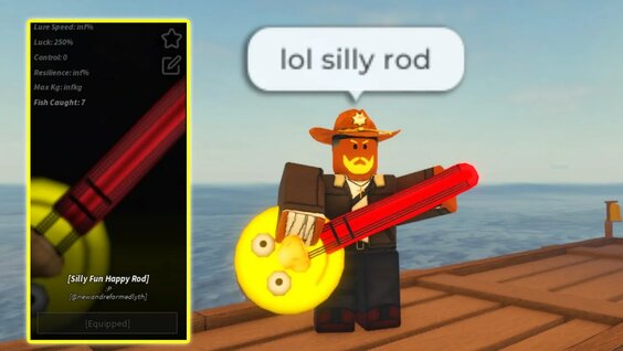 Obtaining The New Silly Funny Happy ROD In Fisch Roblox... - Смотреть ...