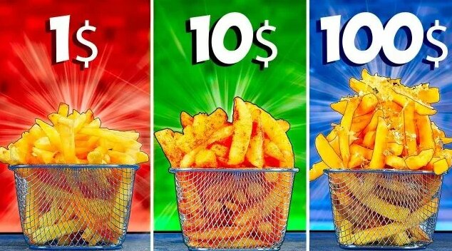 1 $ vs 10$ vs 100$ Картошка ФРИ #сезонконтентаRUTUBE - Смотреть онлайн ...