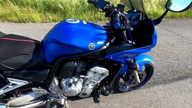 Yamaha FZS 1000 Fazer wrapped with APA Super Candy Blue - Смотреть онлайн в поиске Яндекса по Видео