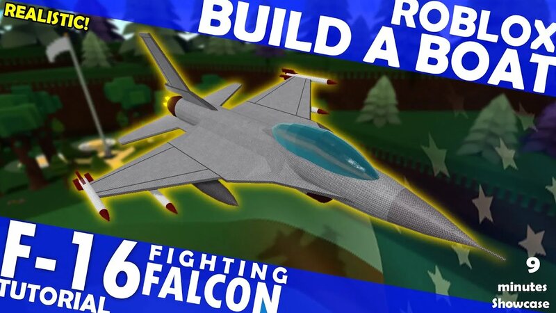 Tutorial: F-16 Fighter Jet! How to Make in Roblox Build a Boat ...