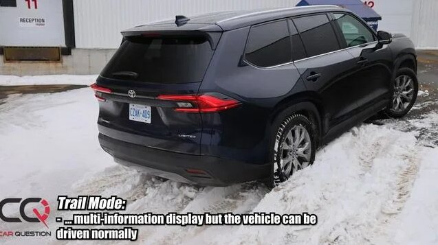 Toyota Grand Highlander Hybrid On-Demand AWD: Trail Mode Snow Test ...