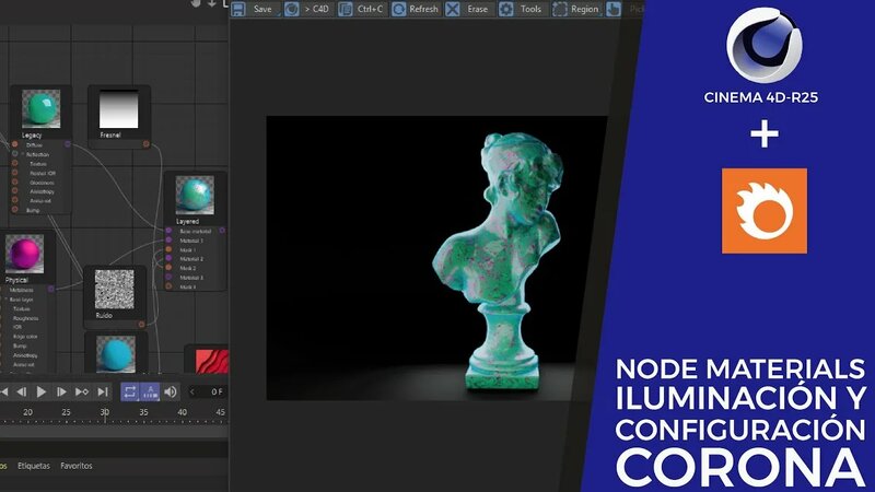 Node materials - materiales con nodos / corona render - cinema 4D ...
