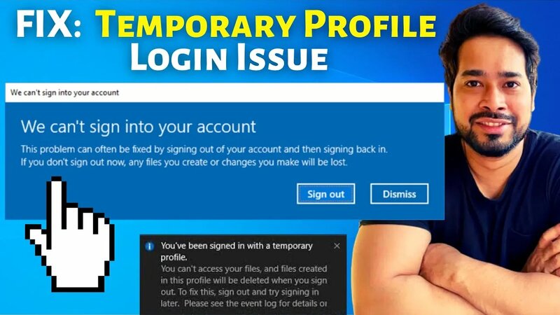 We can't sign in to your account in Windows 10 | Windows 10 Temporary ...