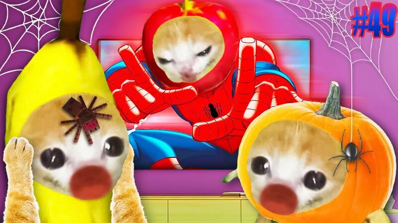 Banana CAT - Apple CAT IS Spiderman | Happy Cat Funny 49 - Смотреть ...