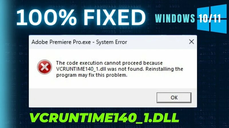 the code execution cannot proceed because vcruntime140_1.dll was not found - Смотреть онлайн в ...