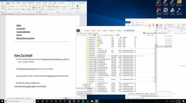 Dismemberment/GORE MOD Tutorial GTA 5 2020 | How to install the ...