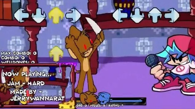 Friday Night Funkin VS Jerry FULL WEEK, Tom's Basement Show 25 (FNF Mod ...