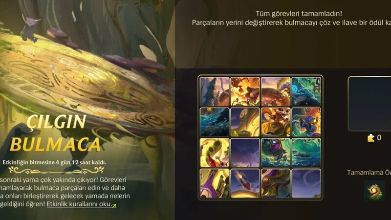 Çılgın bulmaca yordle puzzle etkinliği tamamlama / kazandığım en saçma ...