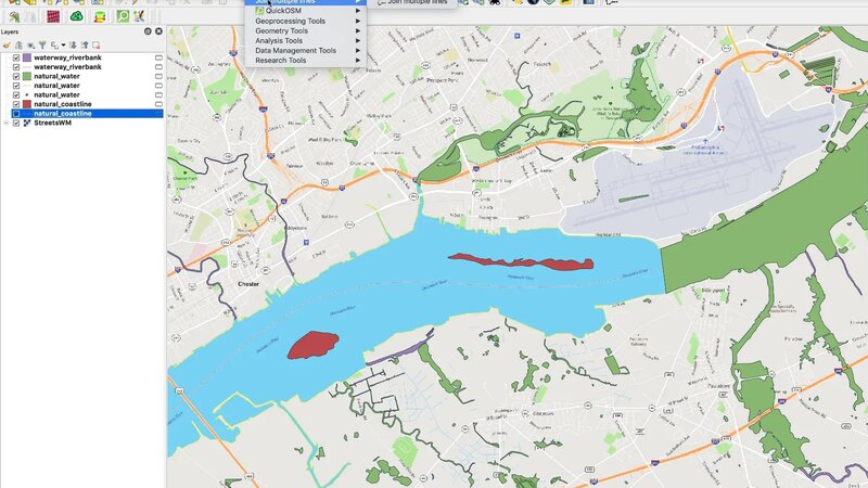 QGIS - Creating a water layer using QuickOSM in Cartography - Смотреть ...