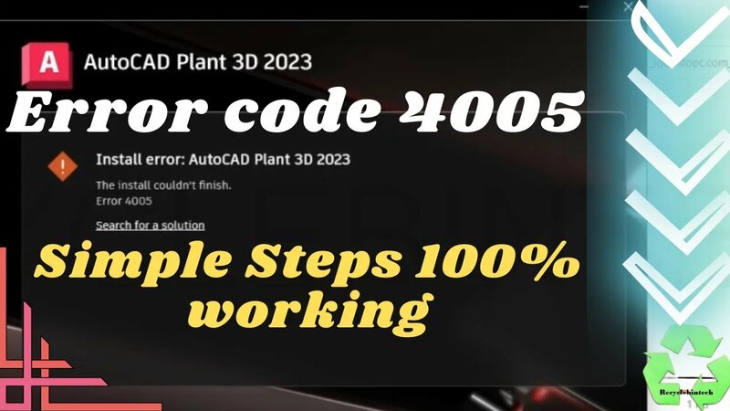 Install Error Autocad Plant 3d 2023 The Install Couldn T Finish Error