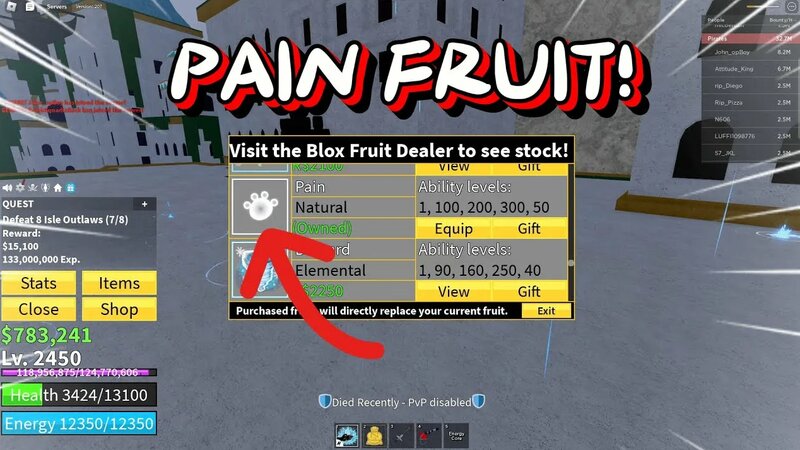 Blox fruits update 20 pain fruit showcase - Yandex Video aramada ...