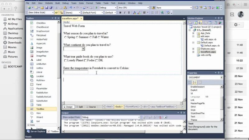 Create an ASP.NET Web Form in Visual Studio - Yandex Video aramada ...
