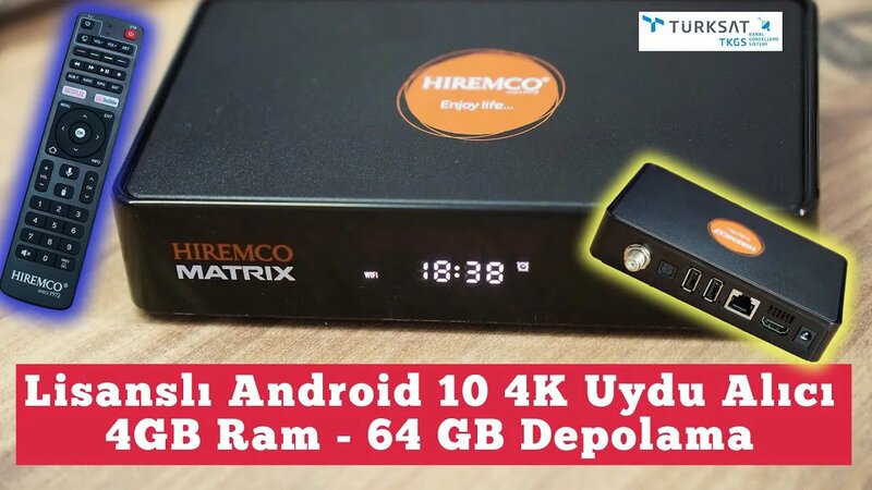 Türkiye'nin en iyi Android10 4K uydu alıcısı | hıremco matrıx | 4/64GB ...
