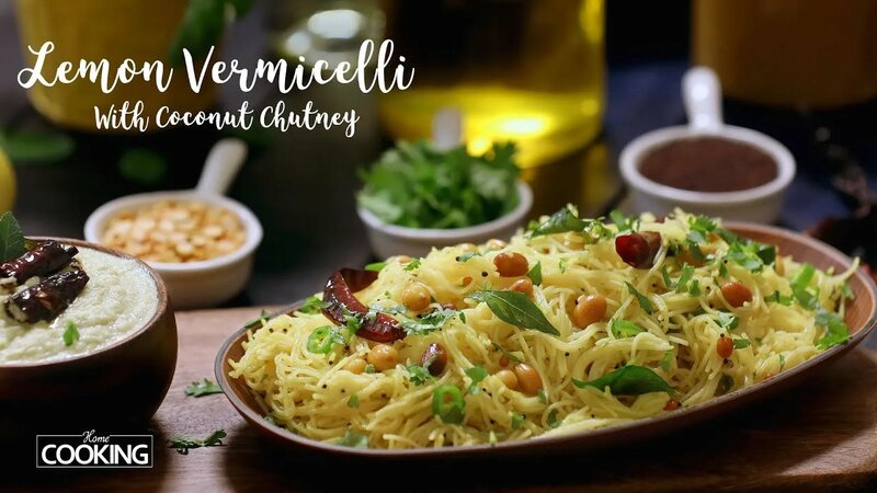 Lemon Semiya Upma With Coconut Chutney | Lemon Semiya | Lemon ...