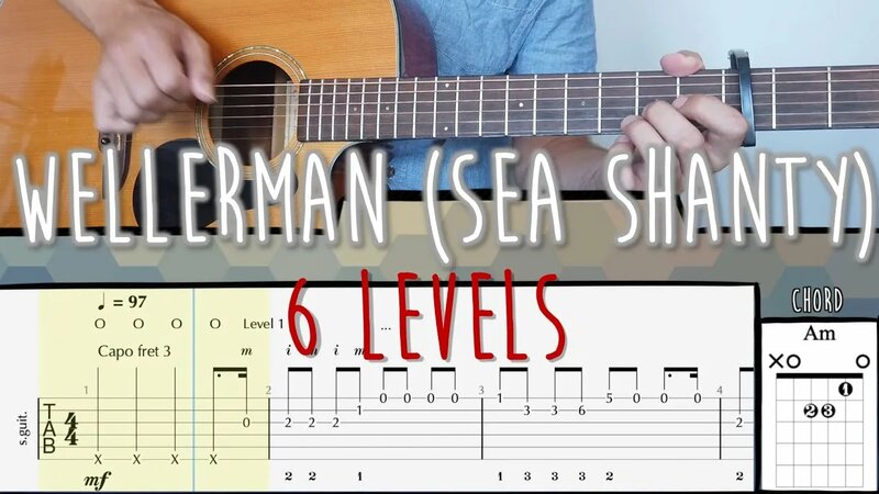 6 levels of Wellerman (Sea Shanty) | Fingerstyle Guitar Tutorial with ...