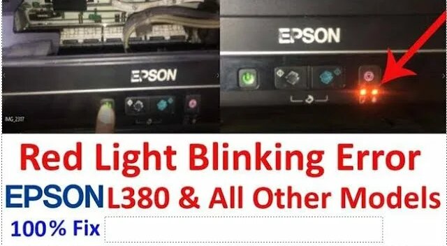 All Epson L382 L386 L486 Printer Red Light Blinking Error Solution 100% ...