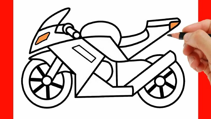 How to draw a motorcycle easy
