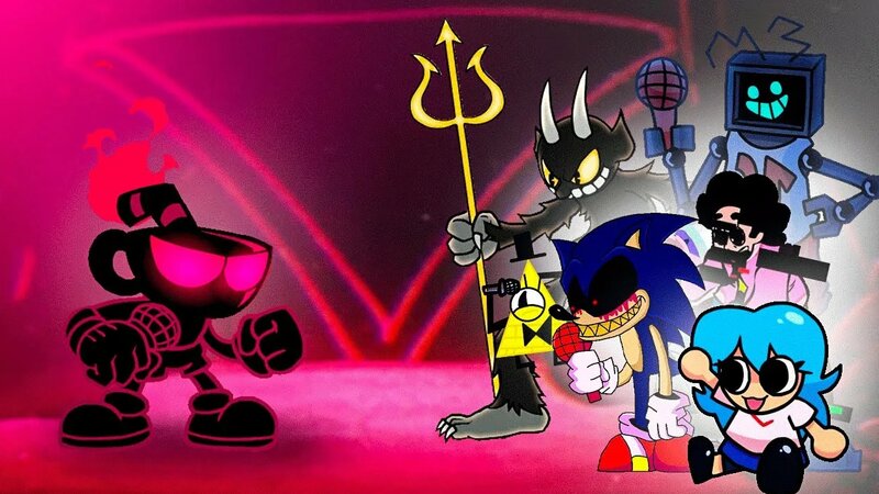 FNF Devils Gambit but Everyone Sings It Devil's Gambit but Every Turn a ...