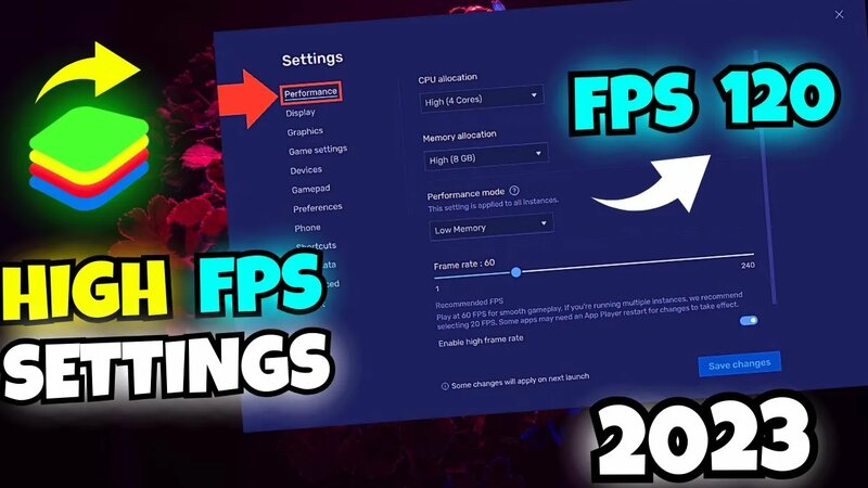 How to get HIGH FPS in BlueStacks 5 | Bluestacks 5 High fps settings ...