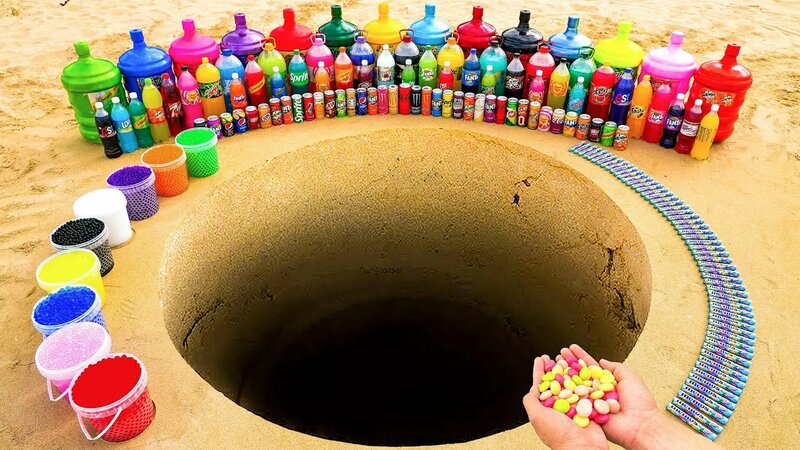 Experiment: Giant Toothpaste Eruption from Coca-Cola, Mtn Dew, Fanta vs ...