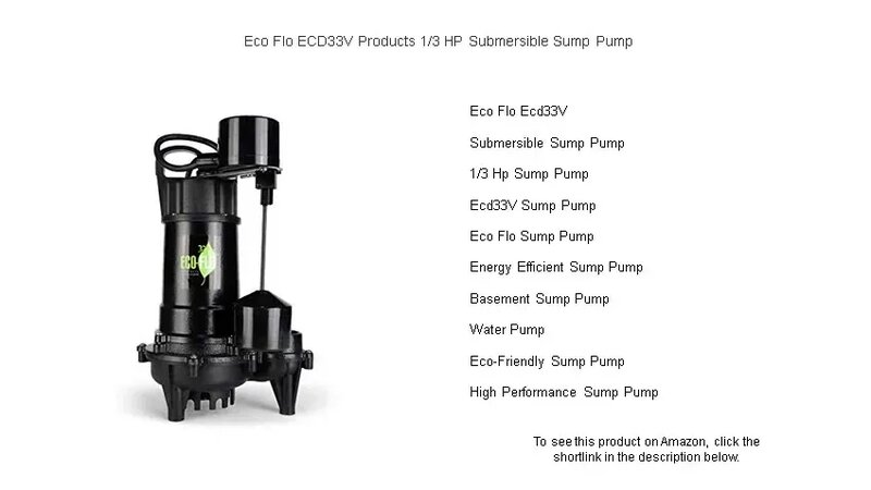 Eco Flo Ecd33v Products 1/3 HP Submersible Sump Pump - Смотреть онлайн ...