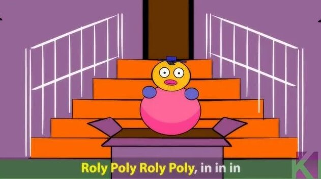 Rolly Polly Rolly Polly | Nursery Rhymes With Lyrics | Popular English ...
