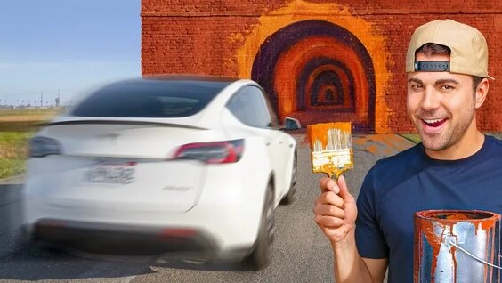 Марк Робер : Можно Ли Обмануть Беспилотный Автомобиль Tesla ? Mark ...