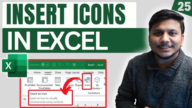 How to Insert Icons in MS Excel | #25 - Yandex Video aramada çevrimiçi izle