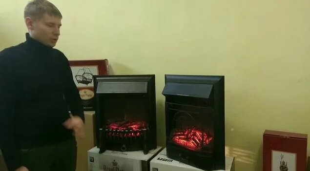Различие классических очагов Royal Flame Fobos FX Black и Majestic FX ...
