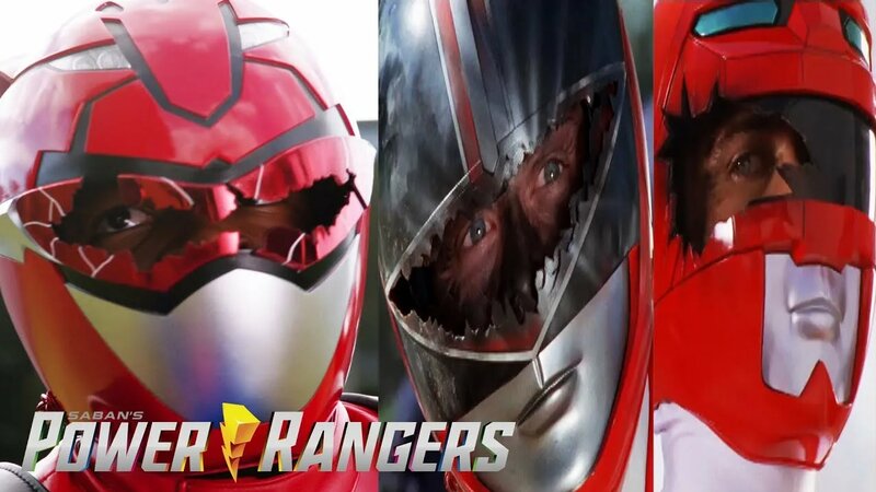 All Red Ranger Broken Visors | Power Rangers | Power Rangers Official ...