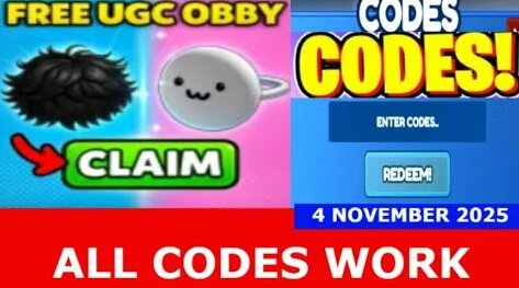 ALL Codes* (AFK or PLAY) Free UGC Obby Roblox | October 29, 2025 ...