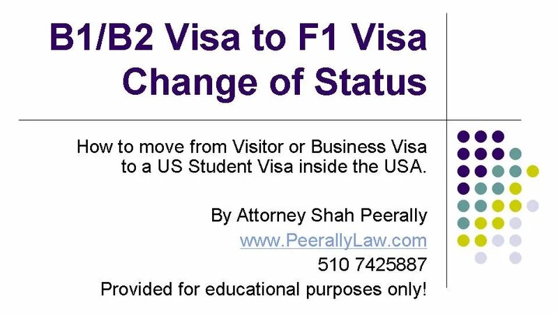 Changing Status from B1/B2 to F1 Visa | Visitor Visa to Student Visa ...