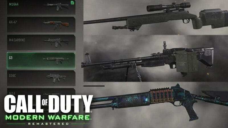 Call of Duty 4: Modern Warfare - All Weapons, Camos, Perks (Firing ...