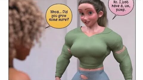 female hug Female power and coco muscle growth comic | Female Muscle ...