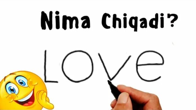 Rasm chizish |Iove so'zidan rasm chizish|Cómo dibujar love Nasıl ...