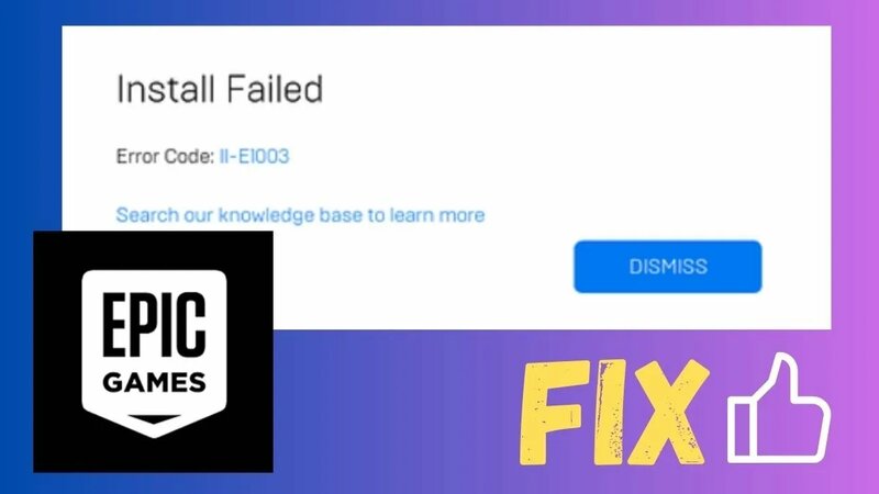 How To Fix Epic Games Error Code II-E1003 - Yandex Video aramada ...