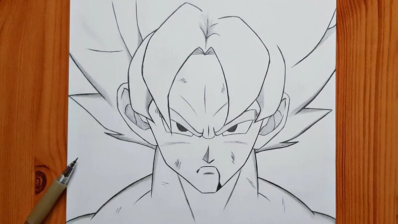 How to draw Goku step by step || Easy drawing ideas for beginners ...