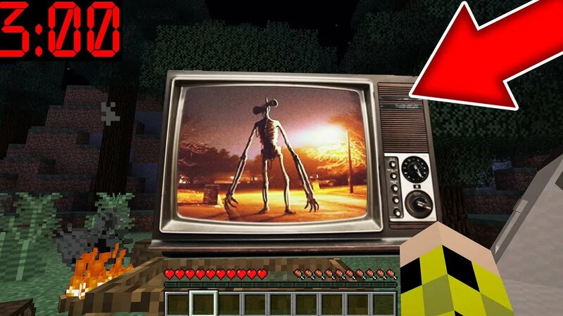 Сиреноголовый в телевизоре в 3 ЧАСА НОЧИ в Майнкрафт ! Siren HEAD SCP ...
