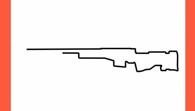 How to draw AWM from PUBG easy / drawing awp sniper rifle cs go gun ...