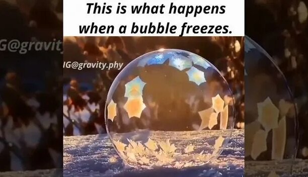 This is what happens when a bubble freezes | Bubble freezing | What ...